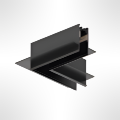 ALT1003, Recessed 90°, Magnetic Track, Corner, Black | BuidingSteps