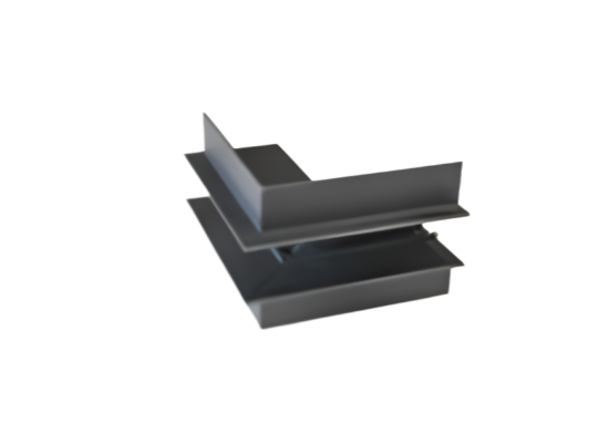 ALT1004, Recessed 90°, Magnetic Track, Corner, Black | BuidingSteps