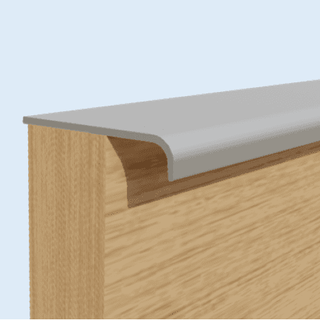 Edge Profile Handle 18 mm - Anodised Silver | BuidingSteps