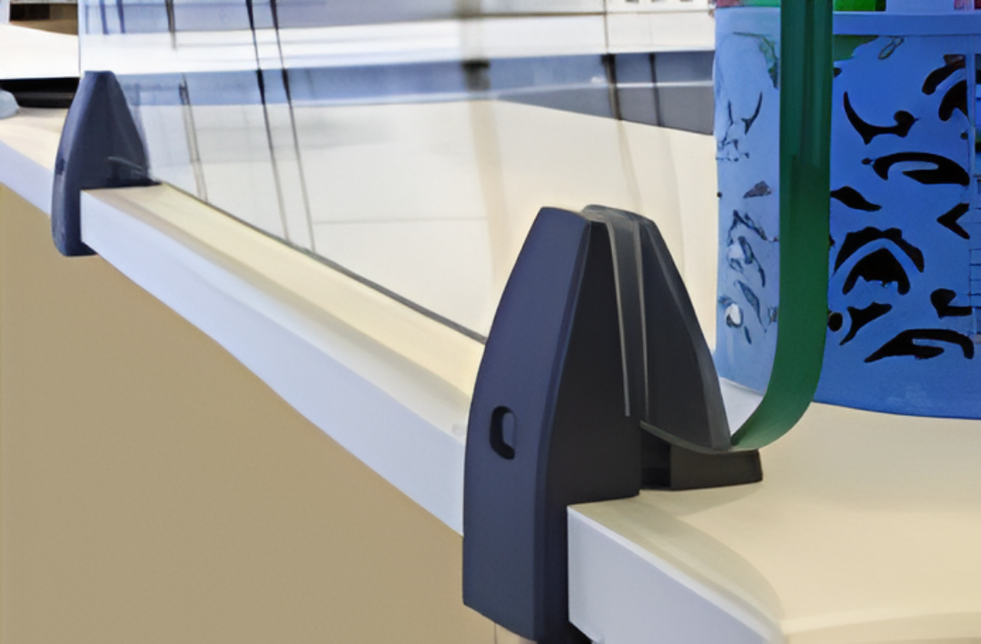 Table Partition Clamp-Slim Edge Mount - Silver/White/Anthracite ...